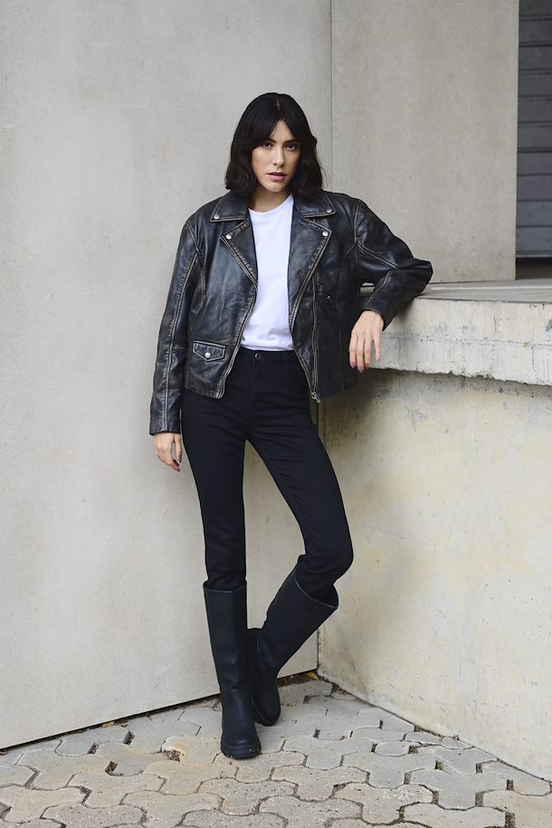 Jane Leather Jacket Kaffe – Cento Wear